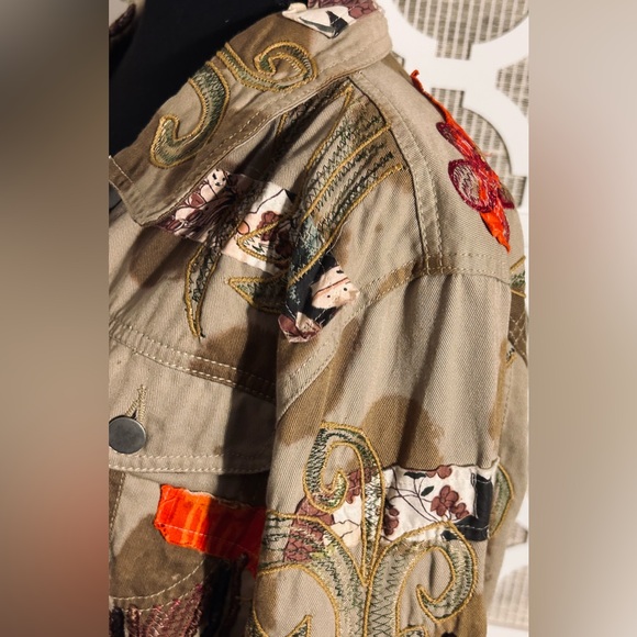 Bayou Bleu | Jackets & Coats | Vintage Embroidered Patchwork Cotton ...